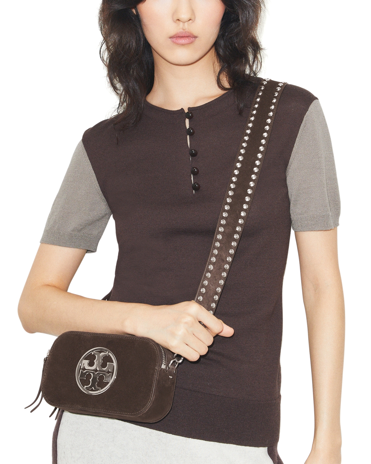 TORY BURCH Miller Suede Mini Crossbody